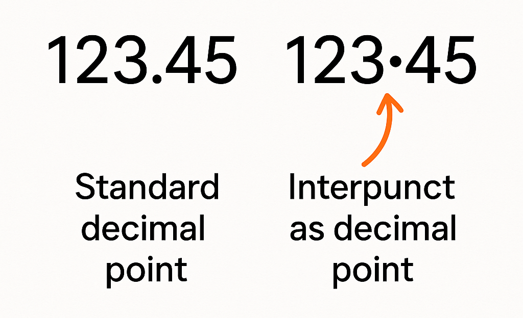 How to type a decimal point